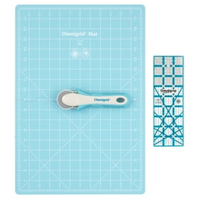 Dritz Rotary Cutting Kit, Rotary Cutter, Cutting Mat, Omnigrid Ruler ...