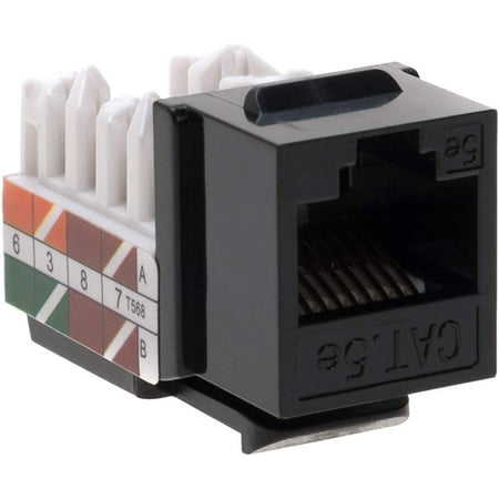 Cat5 RJ45 Key Jack Cat5e Punch-Down Network Black (50) | Walmart Canada