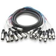 Seismic Audio 8 Channel Low Profile XLR Send Sub Snake Cable - 25 Feet ...