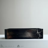 Black Marble Rectangular Sink - Premium Handcrafted Bathroom Vessel ...