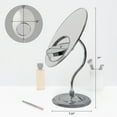 8" x 12" Oval Tri-Optics Beveled Pedestal Mirror 8X/3X/1X - Walmart.com