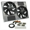 DERALE 16927 High Output Dual 13 In. Electric Rad Fan Steel Shroud Kit ...