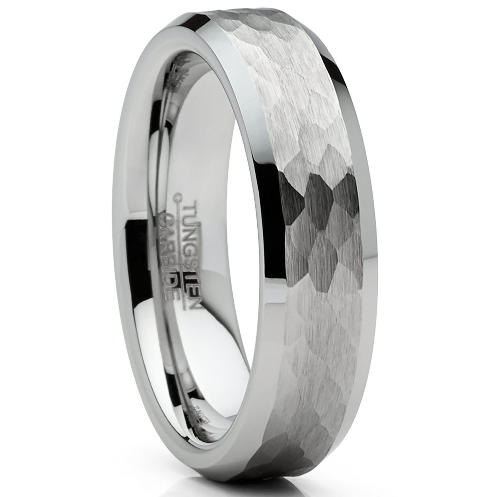 Click here for Metal Masters Co. Mens Tungsten Ring Hammered Wedd... prices