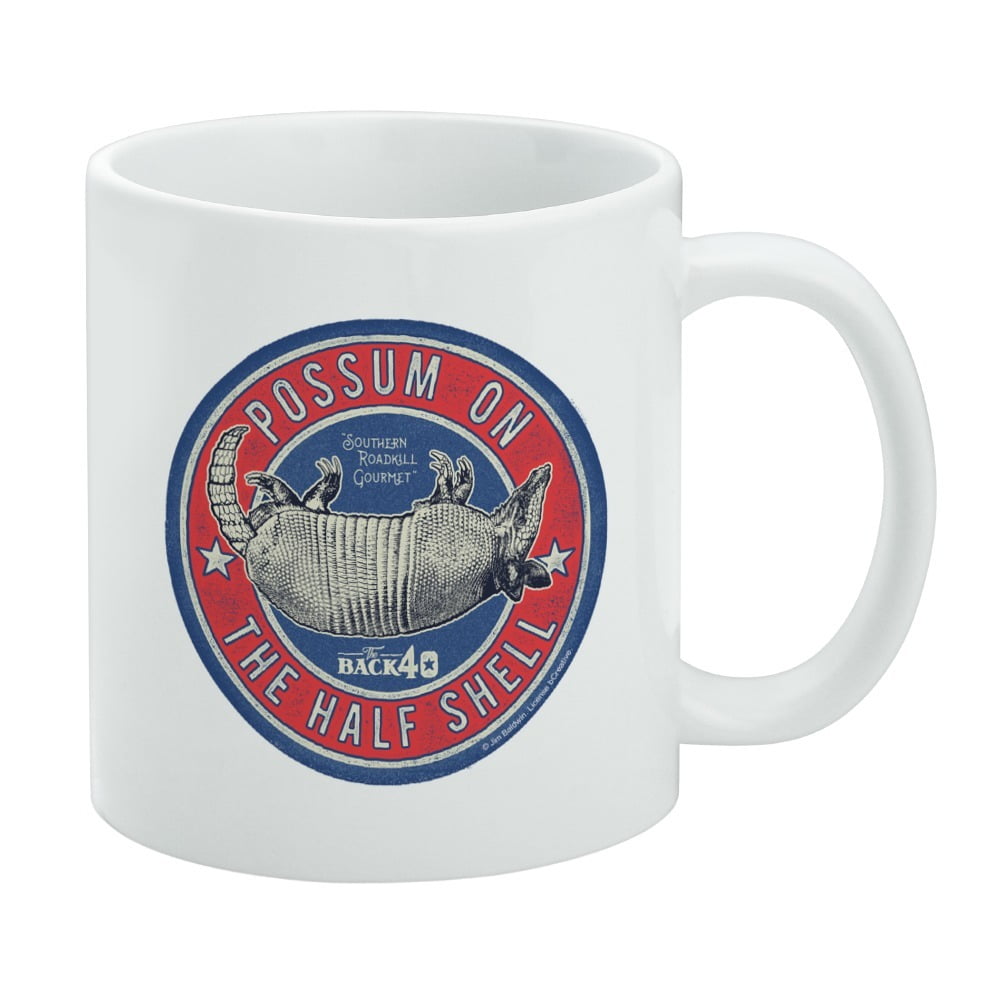 Back 40 Possum on the Half Shell Roadkill White Mug - Walmart.com
