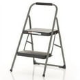 Cosco Two Step Folding Step Stool with Foam Handle, Black - Walmart.com