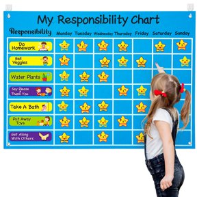 Jennakate Pink Magnetic Multiple Child Behavior Reward Chore Chart ...