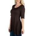 24/7 Comfort Apparel Women's Elbow Sleeve Swing Tunic Top - Walmart.com