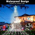YUYAN-Christmas Decorations Star String Lights, 320 LED Waterfall Tree ...