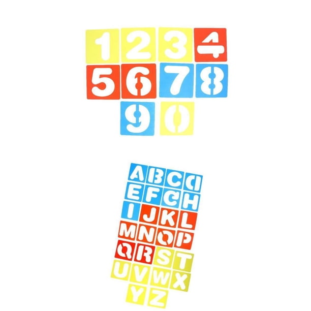 jifeng 36 Pieces Of 0-9 Arabic Numbers Alphabet Letters Drawing ...