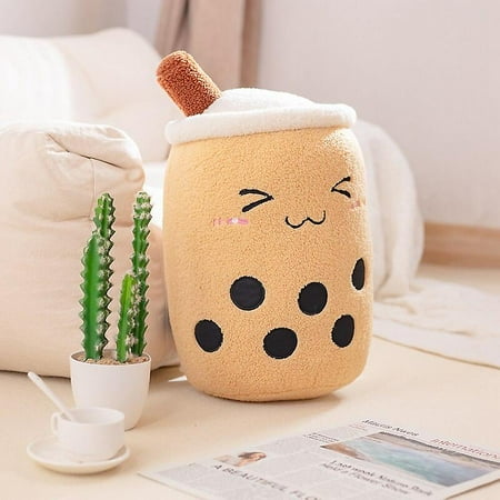 Unique Soft Teddy Plush Boba Milk Tea Plushie Toy Stuffed Fruit Shape ...