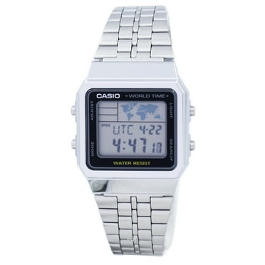 Casio Men's A168WEM-1 Youth Collection Mirror Dial, Water-Resistant, Alarm Chronograph ...