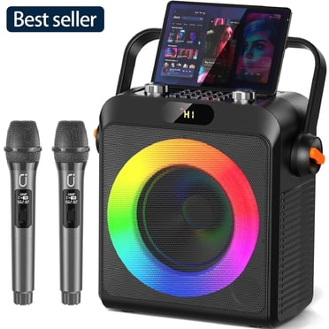 Karaoke USA Portable Singing Machine with Wireless Microphone, CDG/MP3G ...