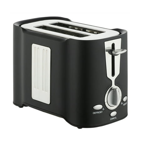Black Toast Machine Multifunctional Household Toaster 2 Slice Bread ...