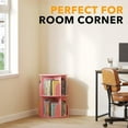 2 Tier Rotating Bookshelf Tower, Spinning Bookcase Lazy Susan ...
