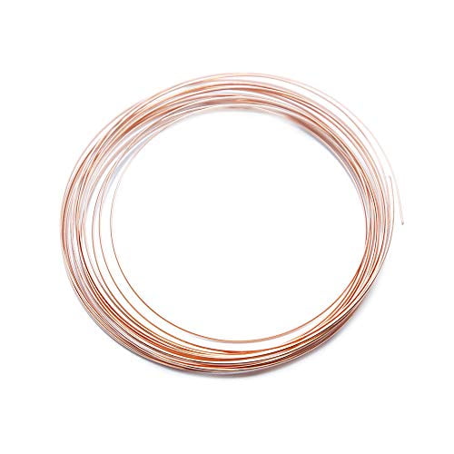 Solid Bare Copper Wire Half Round, Bright, Dead Soft 25 FT, Choose from ...