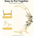 7FT Crescent Moon Arch Backdrop Stand, Gold Metal Crescent Moon Wedding ...
