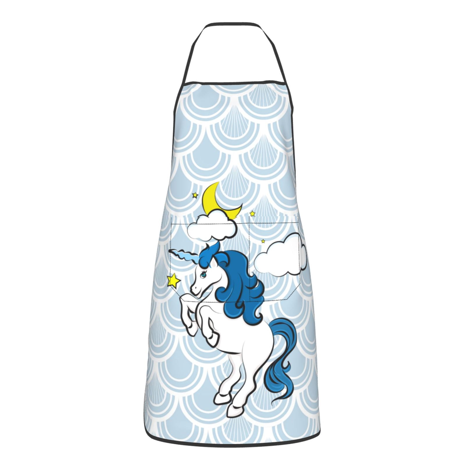 ZNDUO Magic Unicorn Pattern Apron, Adjustable Bib Soft Chef Aprons ...