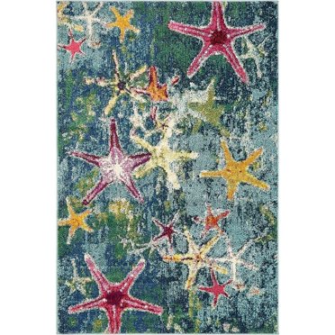 Custom Printed Rugs SEASHELLS Seashells Rug - Walmart.com