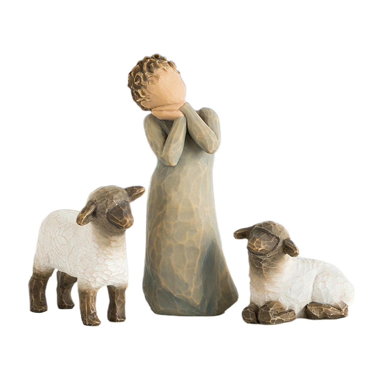Willow Tree Little Shepherdess, Mini Sculpted Hand-painted Nativity ...