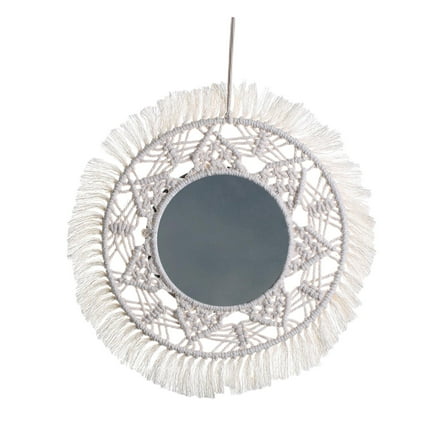 Bohemia Macrame Fringe Mirror, Handmade Decorative Mirrors, Makeup ...