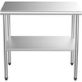 Zimtown Stainless Steel Table, 36 x 24 Inches Metal Prep & Work Table ...