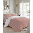 4 Piece Duvet Cover Set Twin, Solid Pure Cyan Light Red Soft Breathable ...