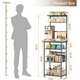 5 Tier Coffee Bar Station, Kitchen Stand with 4 S-Shaped Hooks ...
