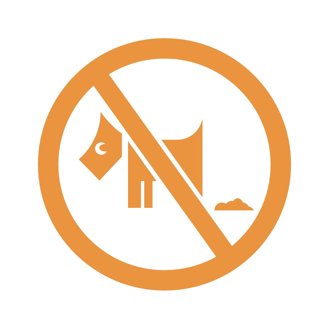 No Dogs Sticker Decal Die Cut - Self Adhesive Vinyl - Weatherproof ...