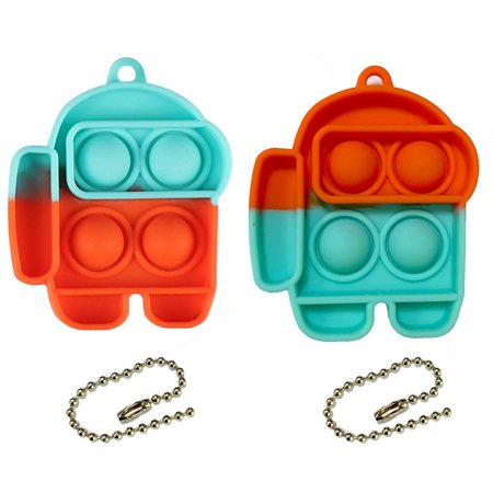 Push pop Bubble Fidget Sensory Keychain Finger Bubble Music Pressing ...