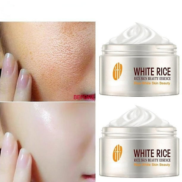 Crema blanqueadora de arroz blanco, antienvejecimiento, elimina las arrugas, crema Facial ...
