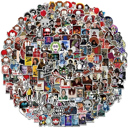 SEEYEON 200Pcs Horror Movie Stickers,Waterproof Thriller Movie Killer ...