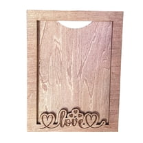 Rustic Wooden Picture Frame with Love Design, 5x7 Inch, Wall Mountable ...