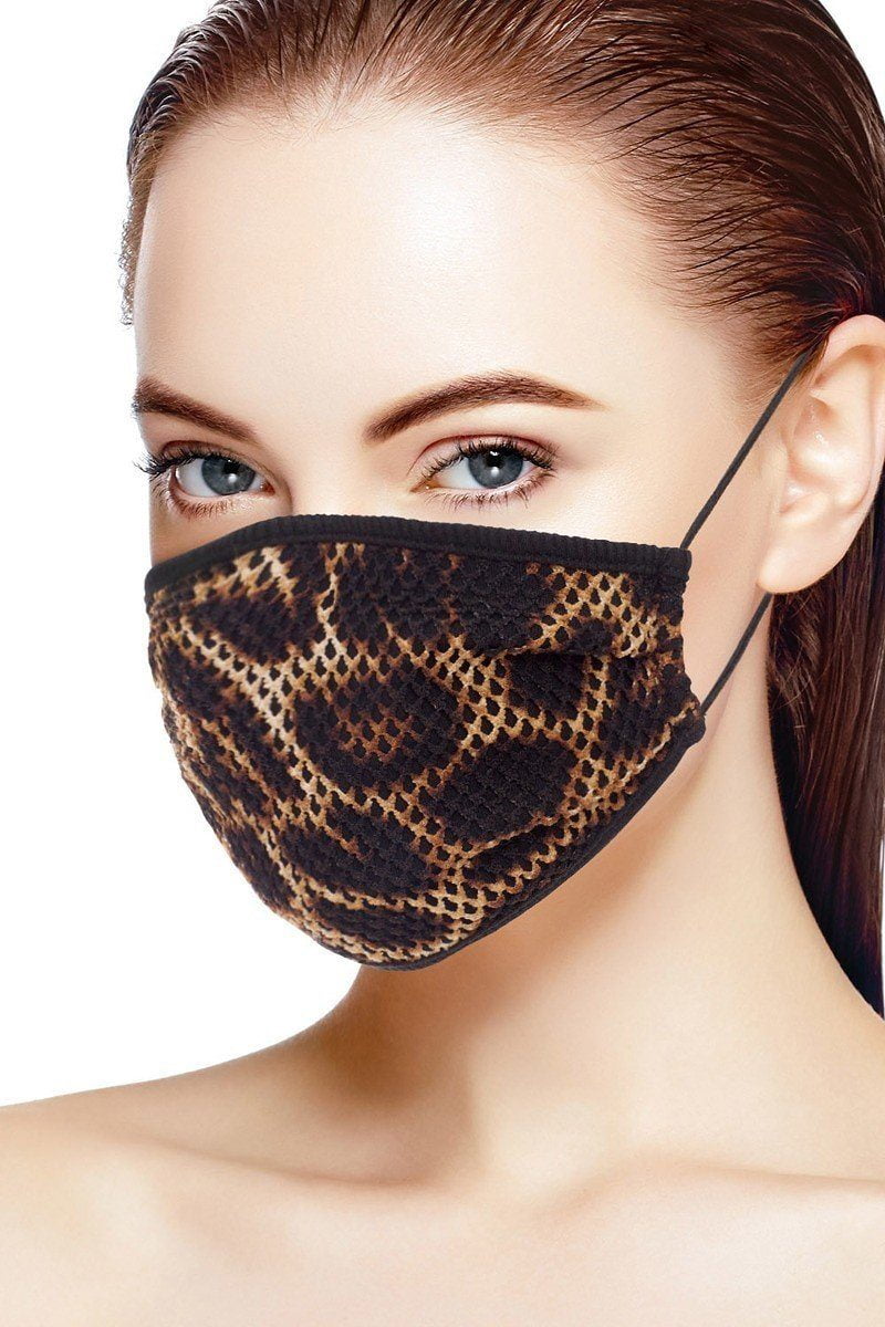 Mesh Leopard And Camouflauge Print Face Mask Leopard - Walmart.com