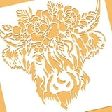 Highland Cow Plastic Painting Template Animal Drawing Stencils for Art ...