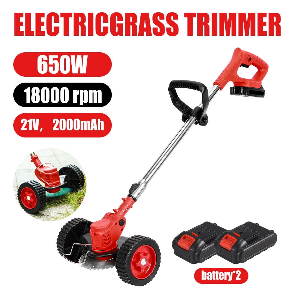 Cordless Brush Cutter with 3Types Blades,Stringless Weed Trimmer ...