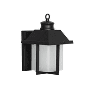 Maxxima LED Outdoor Wall Light, Porch Lantern, Bronze w/ Frosted Glass ...
