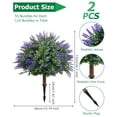 27.55 Inch Lavender Boxwood Topiary Tree with Spike, Round Bush Ball ...