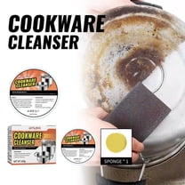 Cookware Cleanser 100g with Sponge, Pot and Pan Stain Remover, Rust and ...