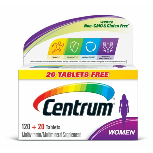 Centrum Women (140 Count) Multivitamin / Multimineral Supplement Tablet ...