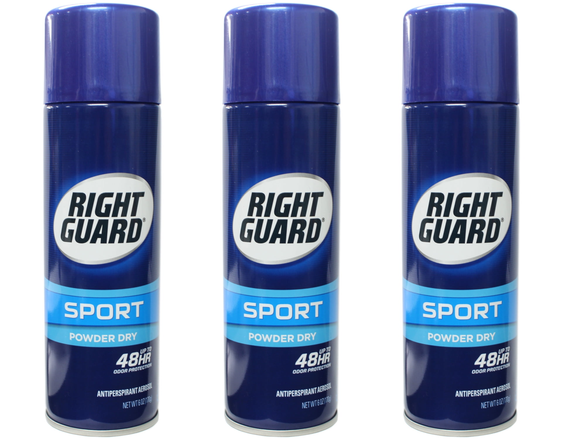Right Guard Sport Antiperspirant And Deodorant Aerosol, Powder Dry - 6 ...
