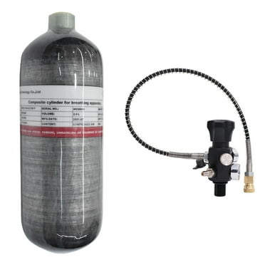 TUXING 4500psi 6.8L/414ci Carbon Fiber Paintball HPA Air Tank with PCP ...