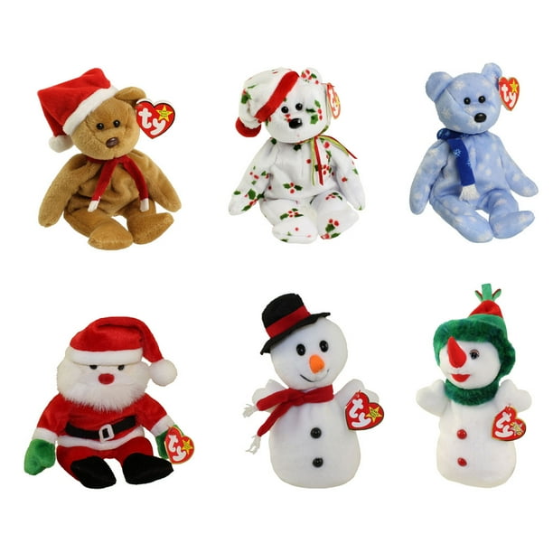 TY Beanie Babies - HOLIDAY #2 (Set of 6)(1997, 1998 & 1999 Bears, Santa ...