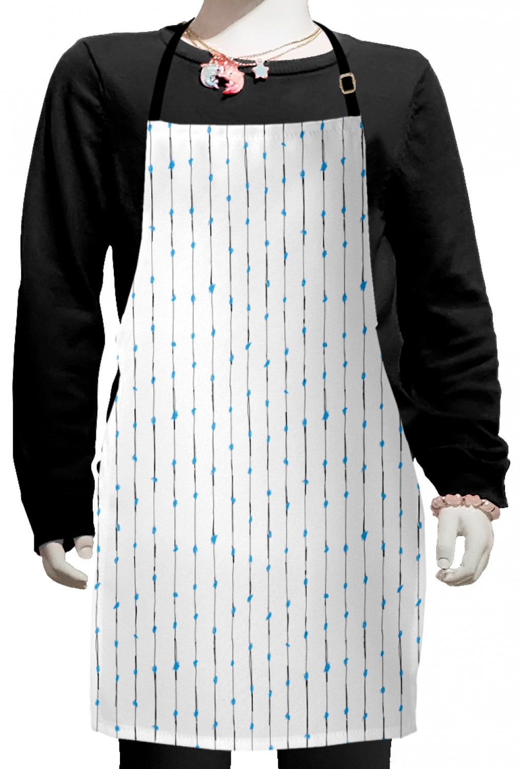 Abstract Kids Apron, Continuous Vertical Knots Scribble Details Plain ...