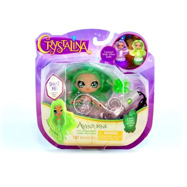 Crystalina Turquoise 4-Inch Girls Doll with Color Changing Led Amulet ...