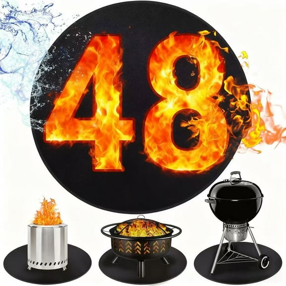 Lar 60 x 40 inches Under Grill Mats for Outdoor with BBQ Gloves, Double ...