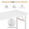 47 Inches Folding Computer Desk White + White Portable Home Office ...