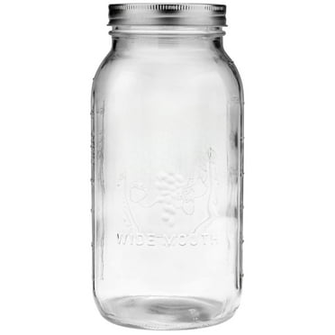 Ball 16oz Wide Mouth Mason Jar with Lid, Preserves, Freezer Safe, BPA ...