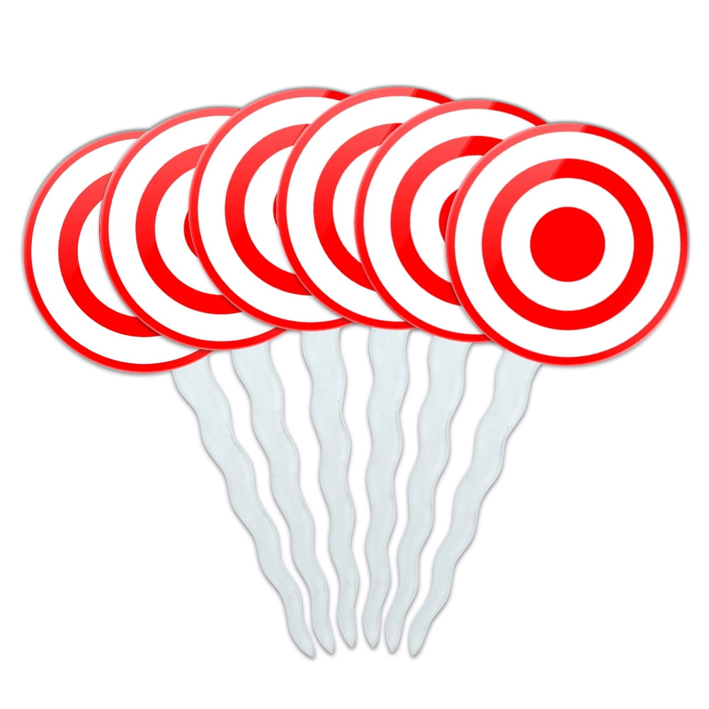 Target Sniper Scope Bullseye Cupcake Picks Toppers - Set of 6 - Walmart.com