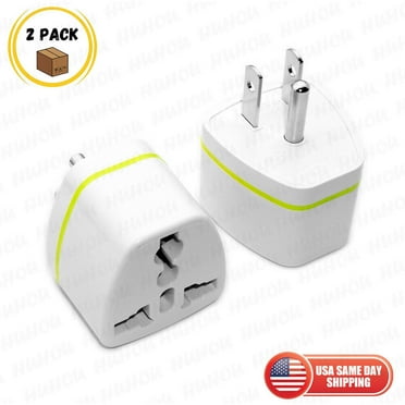 3-pin Travel Adapter Plug, EU UK AU to USA US Canada Converter ...