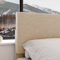Allewie King Size Platform Bed Fame with Upholstered Adjustable Leather ... Allewie King Size Platform Bed Fame with Upholstered Adjustable Leather ...
